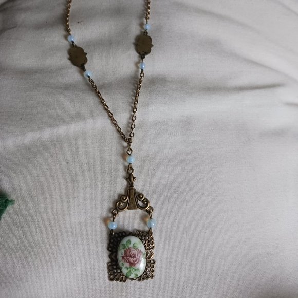 unbranded | Jewelry | Victorian Antique Brass Color Necklace With ...